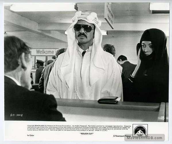 Rough Cut - Lobby card with Burt Reynolds & Lesley-Anne Down