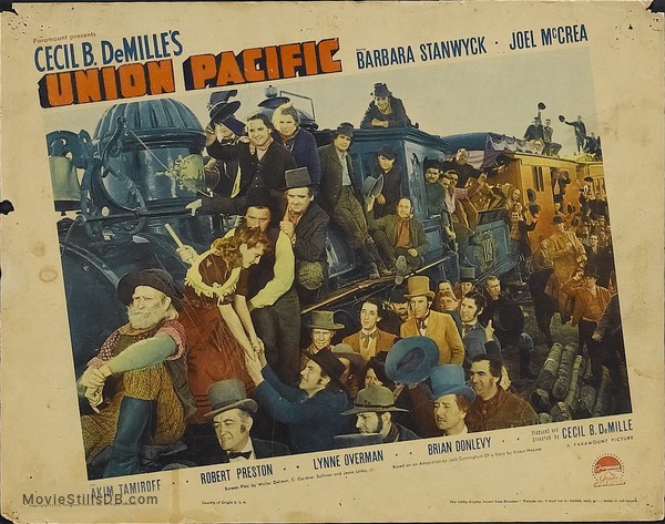 Union Pacific - Lobby card with Barbara Stanwyck & Robert Preston