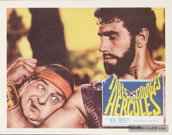 The Three Stooges Meet Hercules - Lobby card with Samson Burke & Joe DeRita