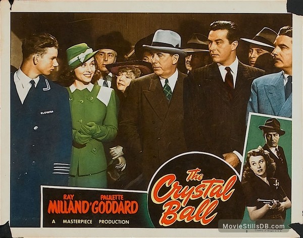 The Crystal Ball - Lobby card with Ray Milland & Paulette Goddard