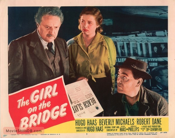 The Girl on the Bridge - Lobby card with Hugo Haas & Beverly Michaels