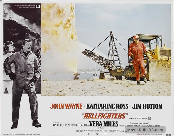 Hellfighters - Lobby card with John Wayne & Katharine Ross