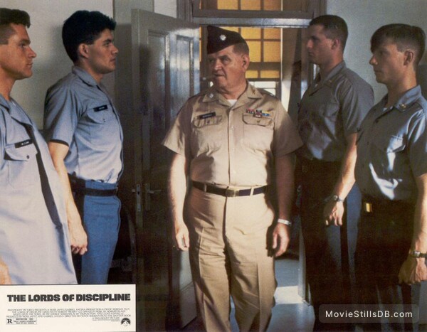 The Lords of Discipline - Lobby card with David Keith & John Lavachielli